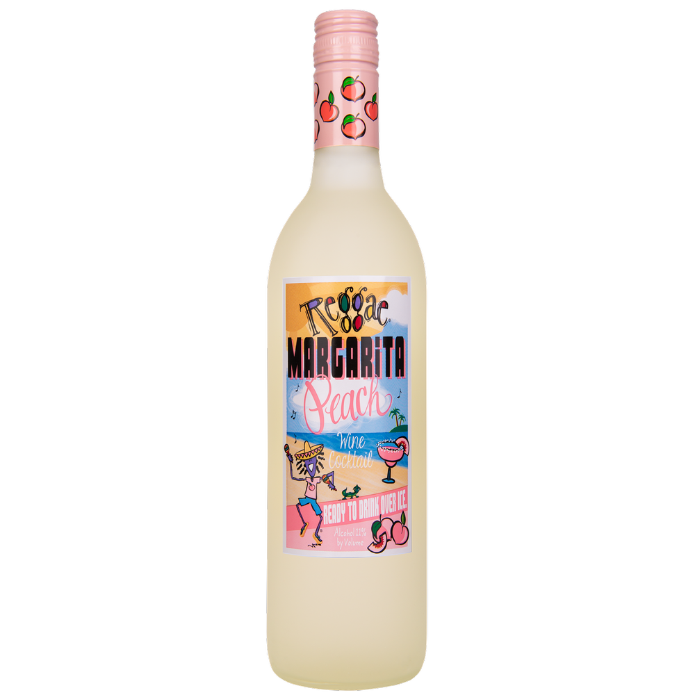 Reggae Wines Peach Margarita Wine Cocktail 750ML - Refreshing & Fruity ...