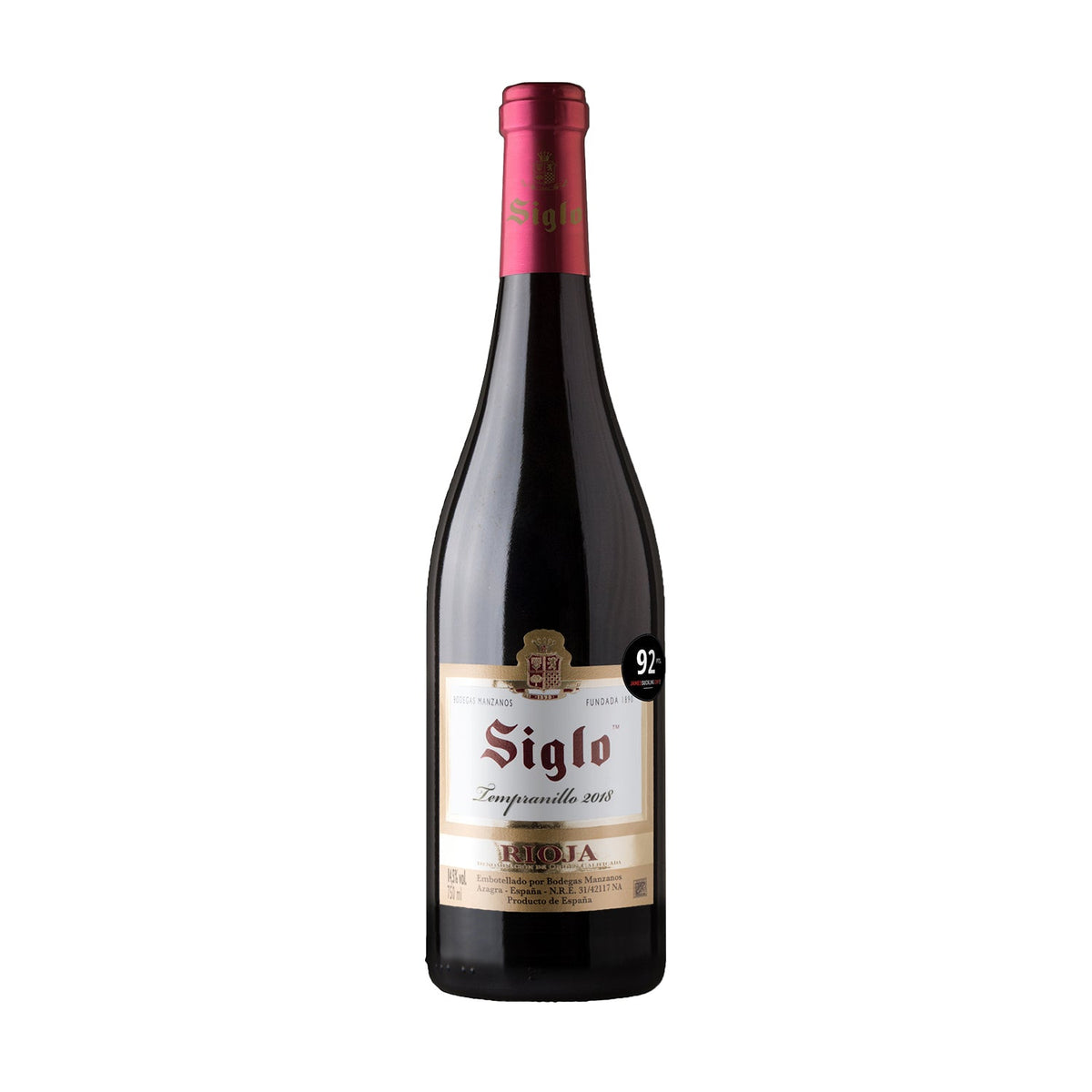 Siglo Rioja Tempranillo 2018 750 ML – CPD Wine and Liquor